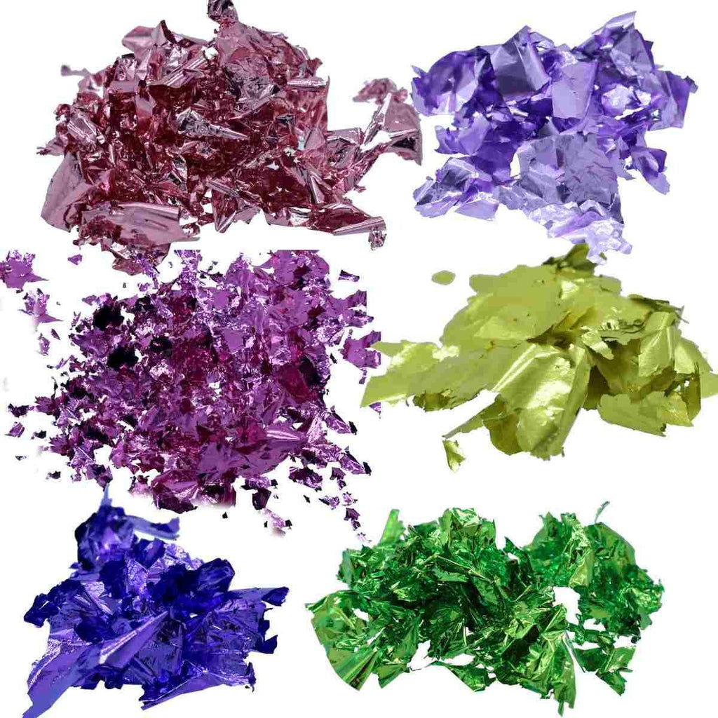Coloured Metal Foil Flakes Set of 6 – Art Academy Direct