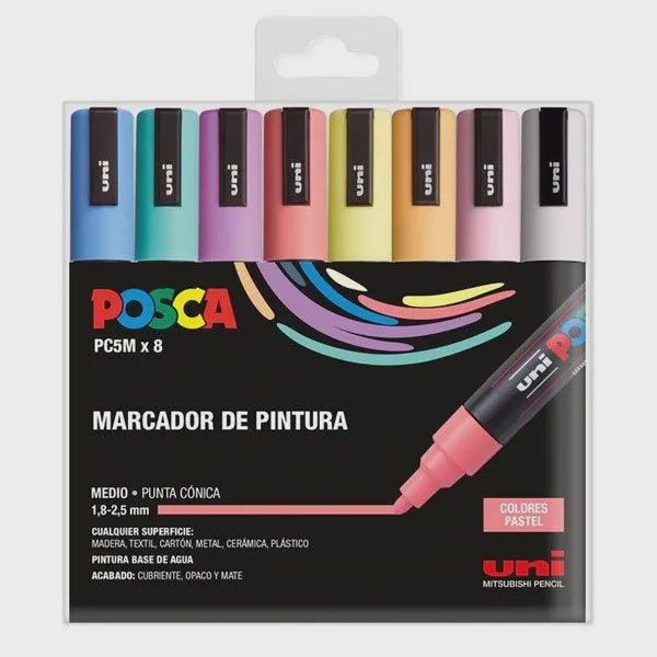 POSCA PC-5M Pastel Colours - Set of 8 – Art Academy Direct
